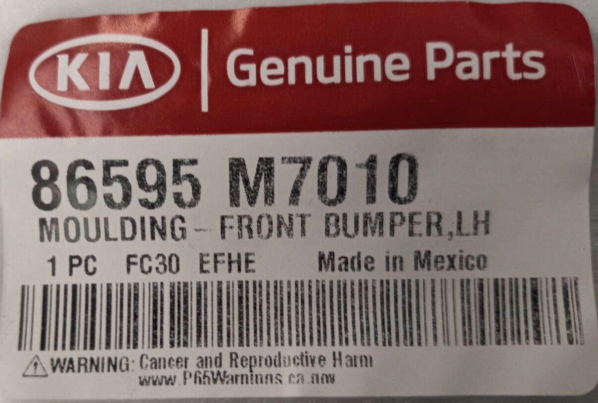 2019 Kia Forte Left Fog Light Trim Molding 86595-m7010 LF OEM for sale ...