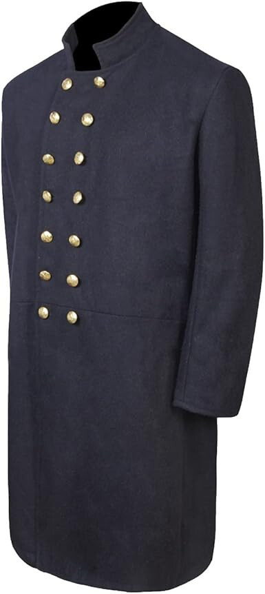 US Civil War Union Officer Double-Breasted Frock Coat - Wool (Navy) | eBay