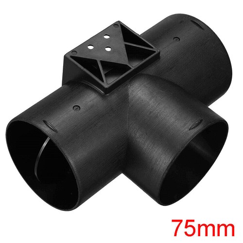 75mm Ducting Pipe T Outlet Connector w/ Vavle Flap For Air Diesel ...