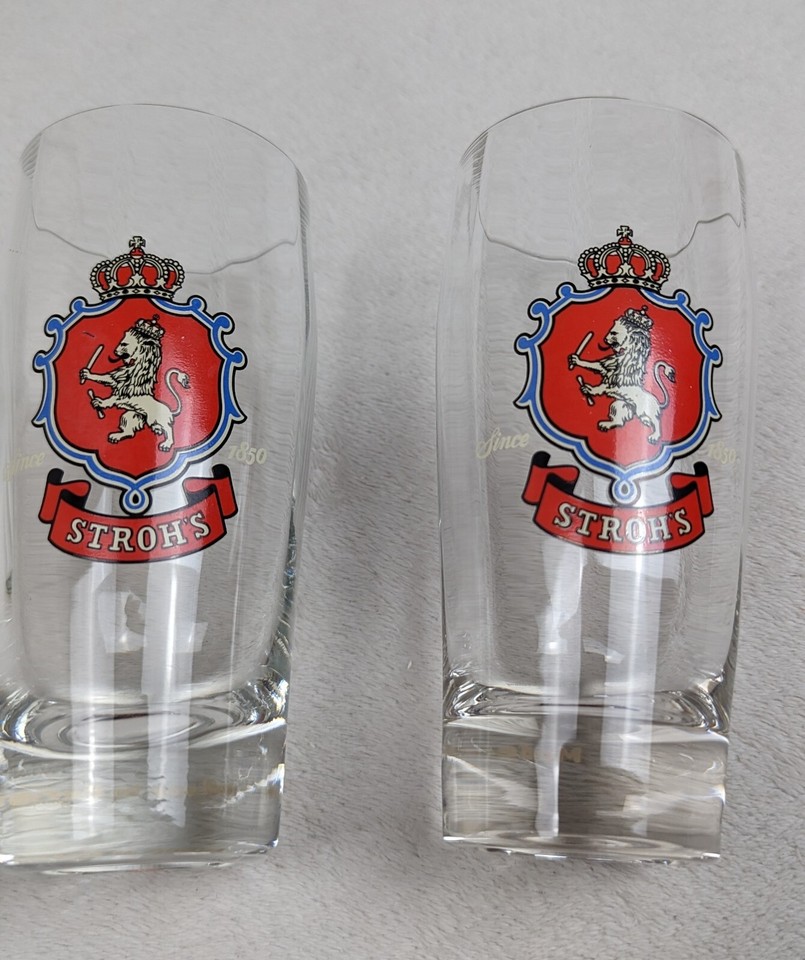 Stroh's Rastal Pilsner Beer Glass .25L Crystal Since 1850 Made In ...