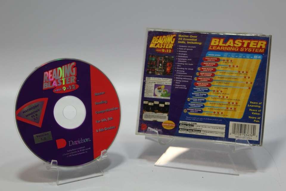 Davidson Reading Blaster Ages 9-12 Windows 95 & PPC Macintosh 1998 CD ...
