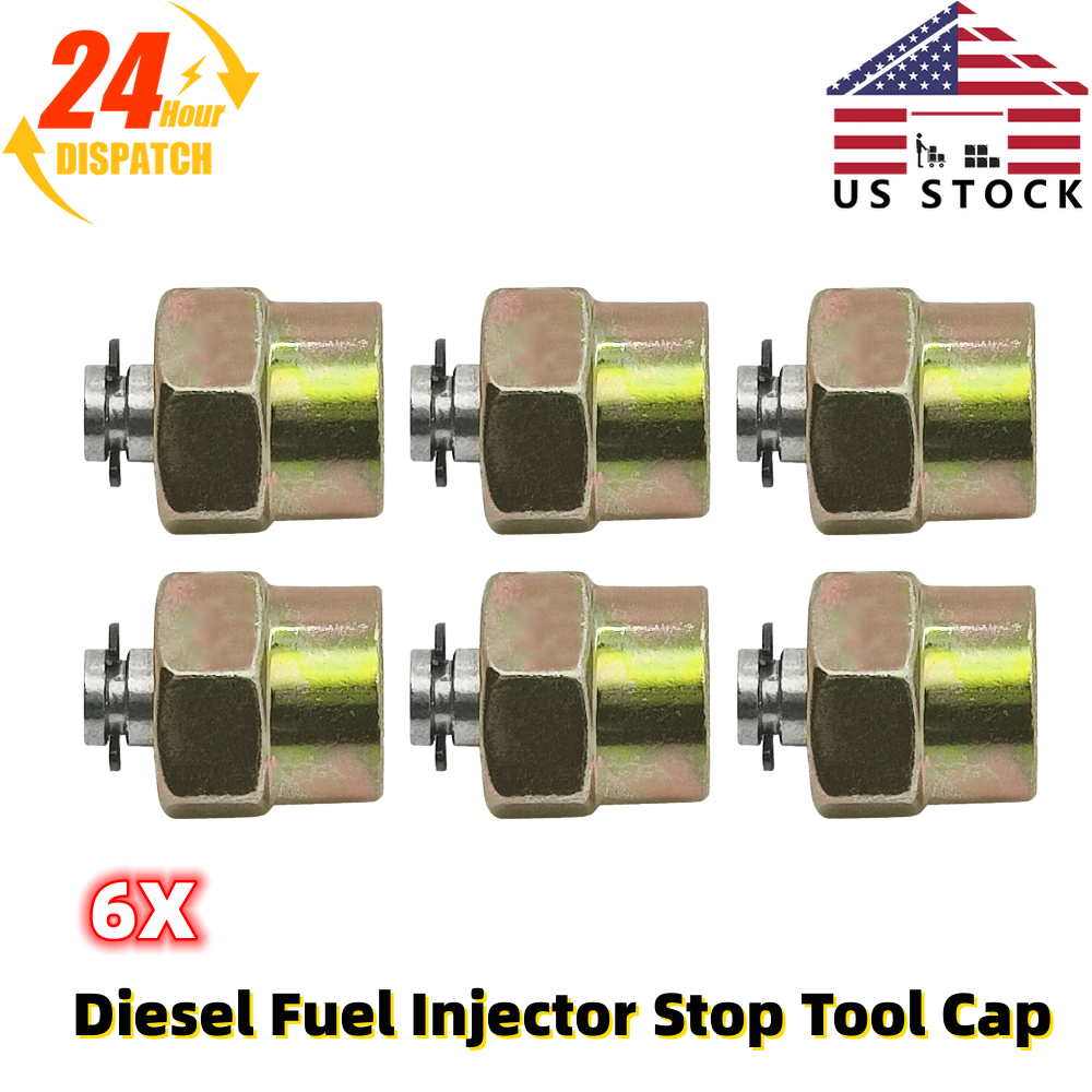 6x Diesel Fuel Injector Stop Tool Cap For Dodge Cummins 5.9L Miller ...