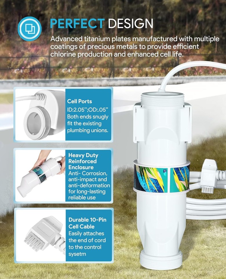 Turbo Cell Salt Chlorinator Cell 40000 Gal Swimming Pool for Hayward ...