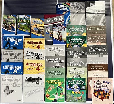 Abeka 4th Grade 4 Complete Set Lot Curriculum Parent Kit Child ...