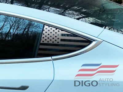 Tesla Model 3 Quarter Window Protector American Flag Decal Sticker ...