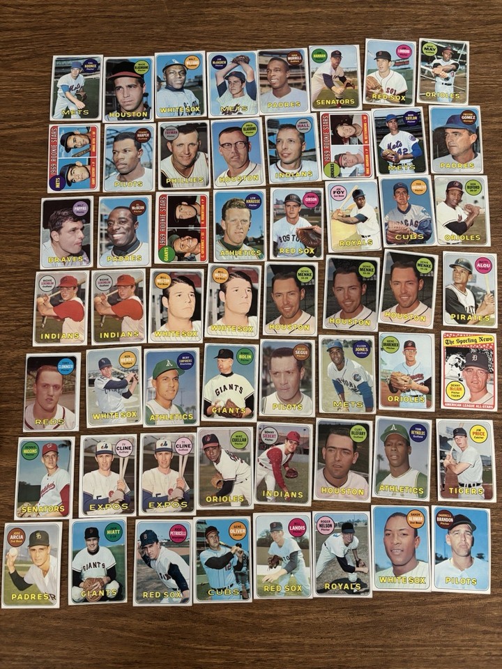Vintage 1969 Topps Baseball Cards/ 204 Cards | eBay