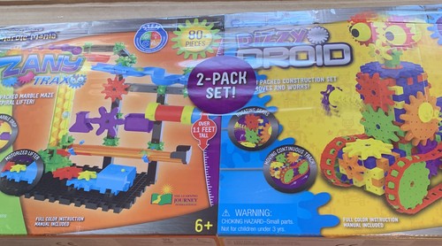 2 PAC - Techno Gears Toys - STEM Set - Marble Mania Zany Trax & Dizzy ...