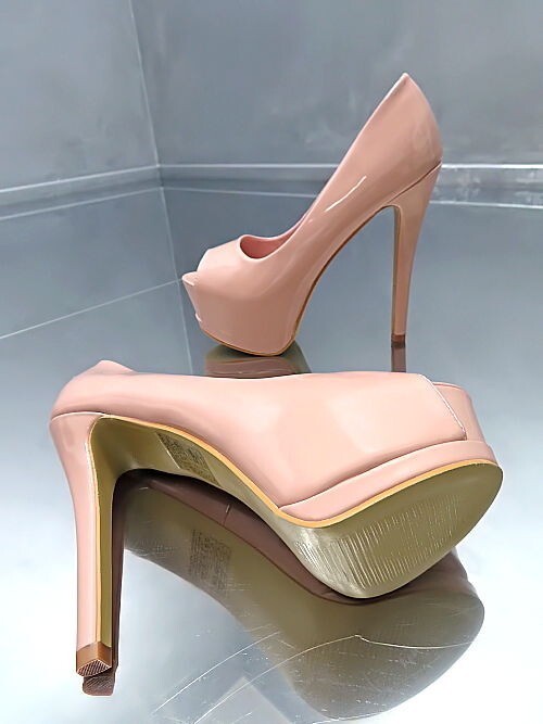 GoGo Original Stiletto High Heels Designer Platform Pumps Beige 35 | eBay