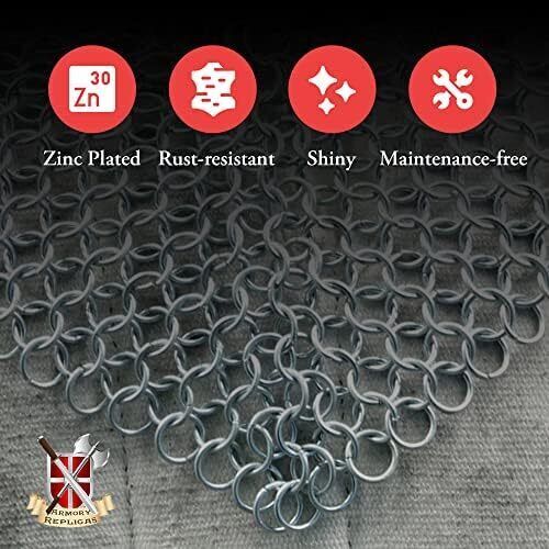BATTLE READY CHAIN MAIL COIF ARMOR MEDIEVAL RENAISSANCE CHAINMAIL HOOD ...