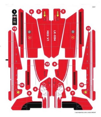 LEGO 9394 - Technic: Model: Airport - Jet Plane - STICKER SHEET | eBay