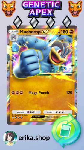 Pokemon TCG Pocket Card Trading - Machamp EX ♢♢♢♢ (EN) - Genetic Apex ...