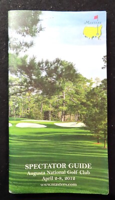 Spectator's Guide - 2012 Masters Tournament | eBay