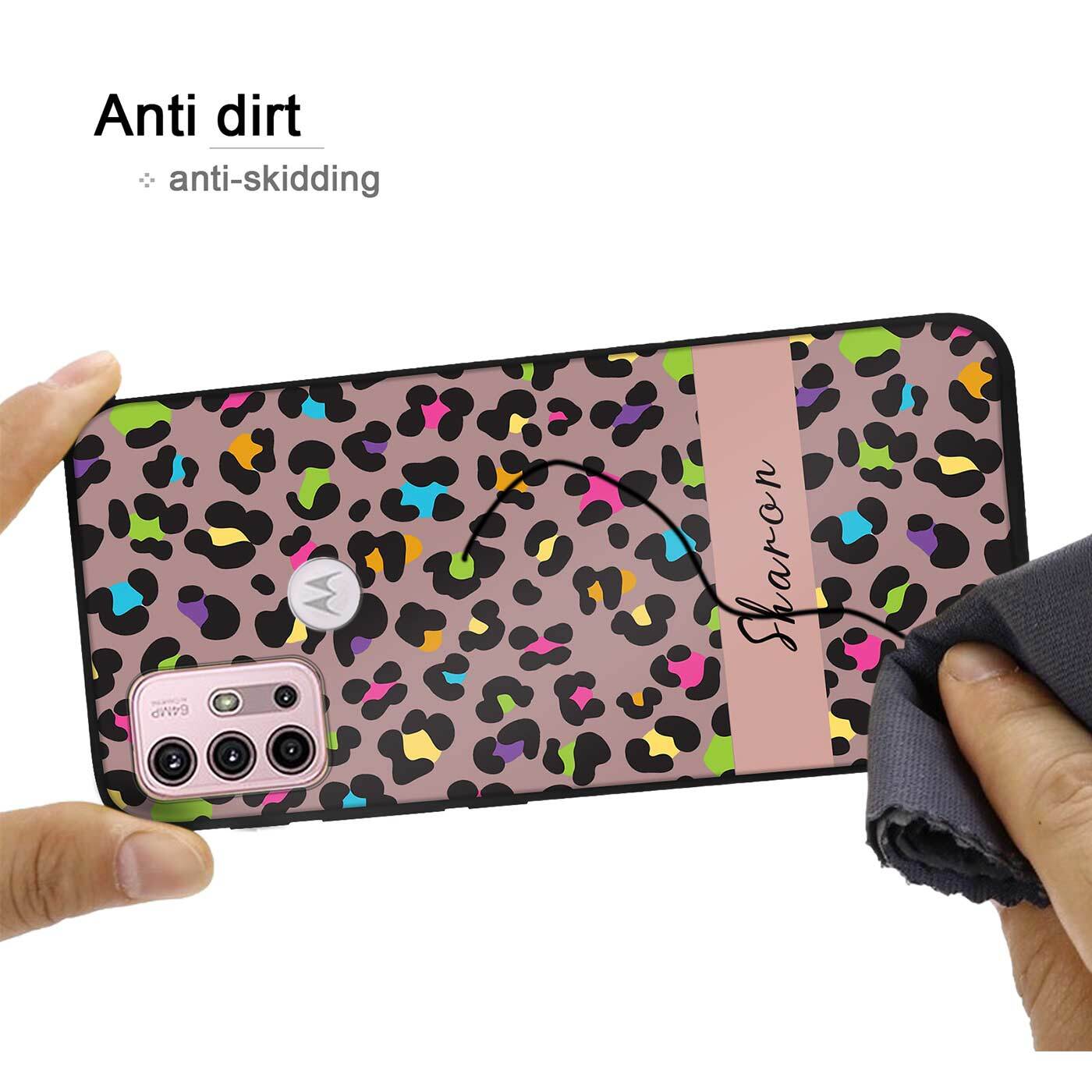 Case For Motorola Moto E13 G62 G31 G53 Marble Personalised Silicone ...