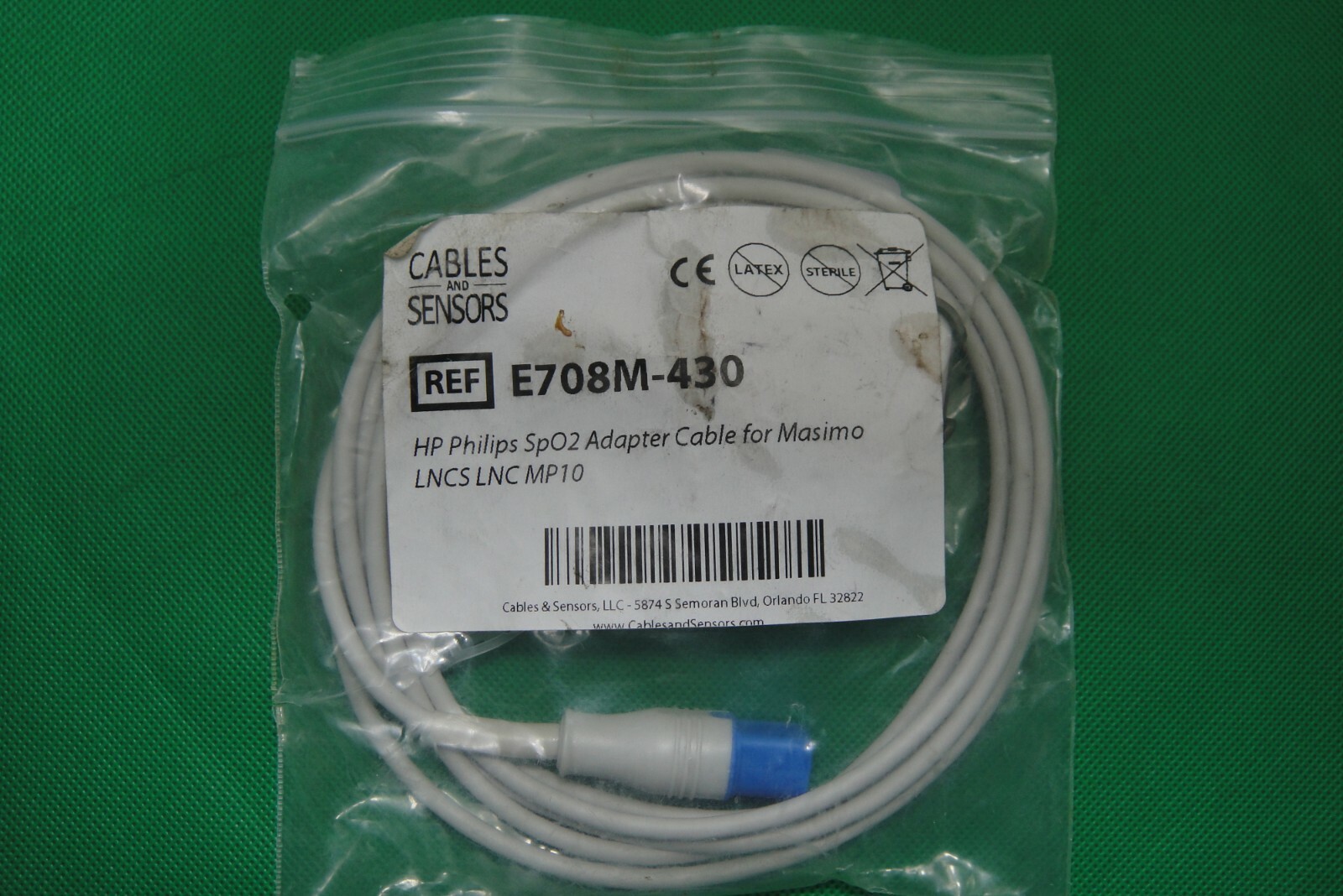 HP Philips SpO2 Adapter Cable for Masimo LNCS LNC MP10 U708M-43 M1943NL ...