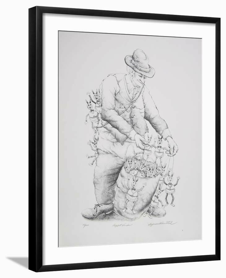 Seymour Rosenthal, Puppet Vendor, Lithograph, Signed and Numbered in ...
