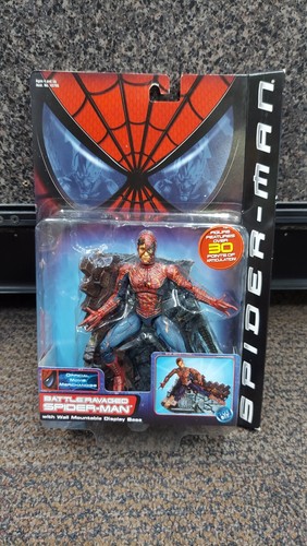2002 Toy Biz Spider-Man Movie Battle Ravaged Tobey Maguire New In box ...