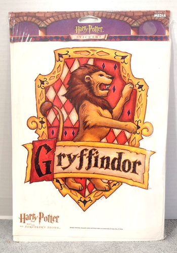 Harry Potter Sorcerer's Stone Gryffindor Sticker/Sealed/All Night Media ...