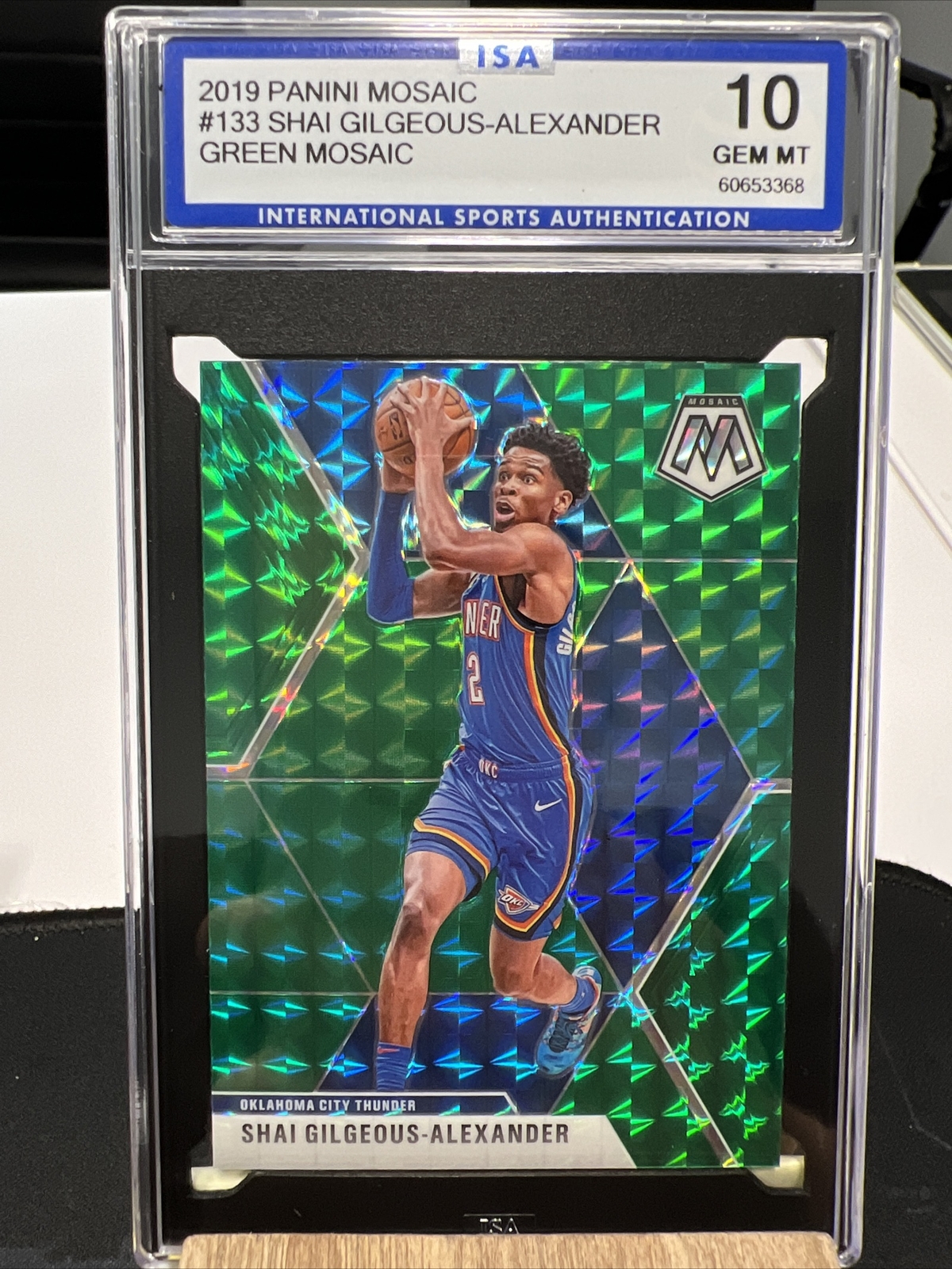 2019-20 PANINI MOSAIC GREEN MOSAIC PRIZMS SHAI GILGEOUS-ALEXANDER ISA ...