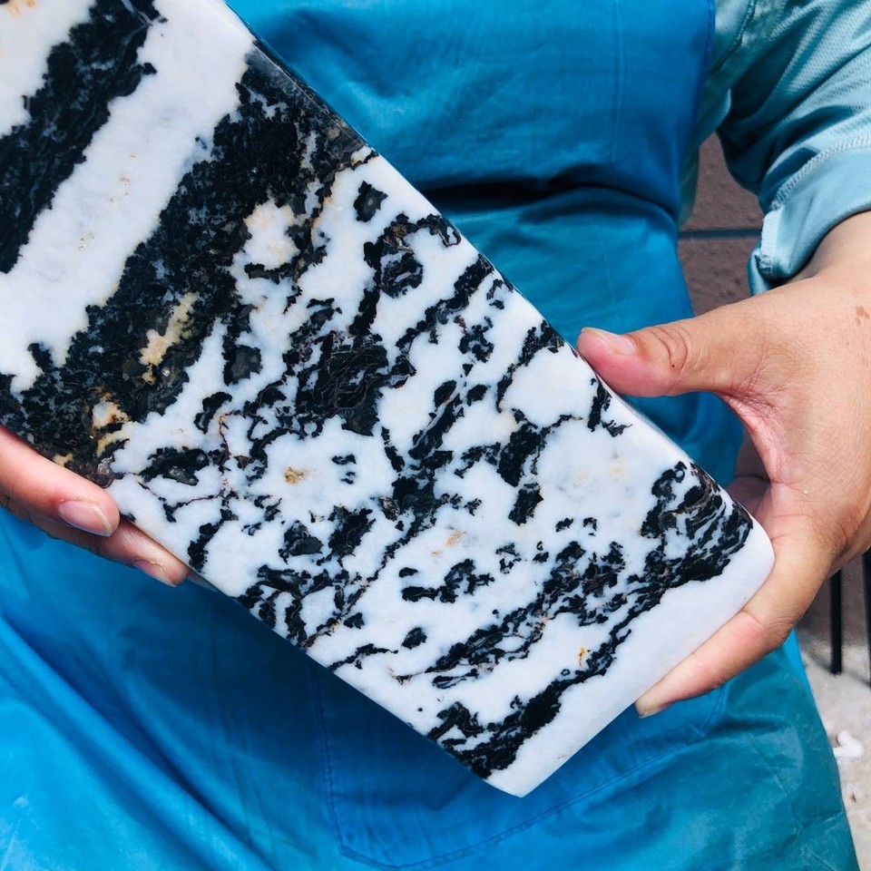 8.4LB Natural Beautiful Zebra Calcite Crystal Mineral Specimen Reiki ...