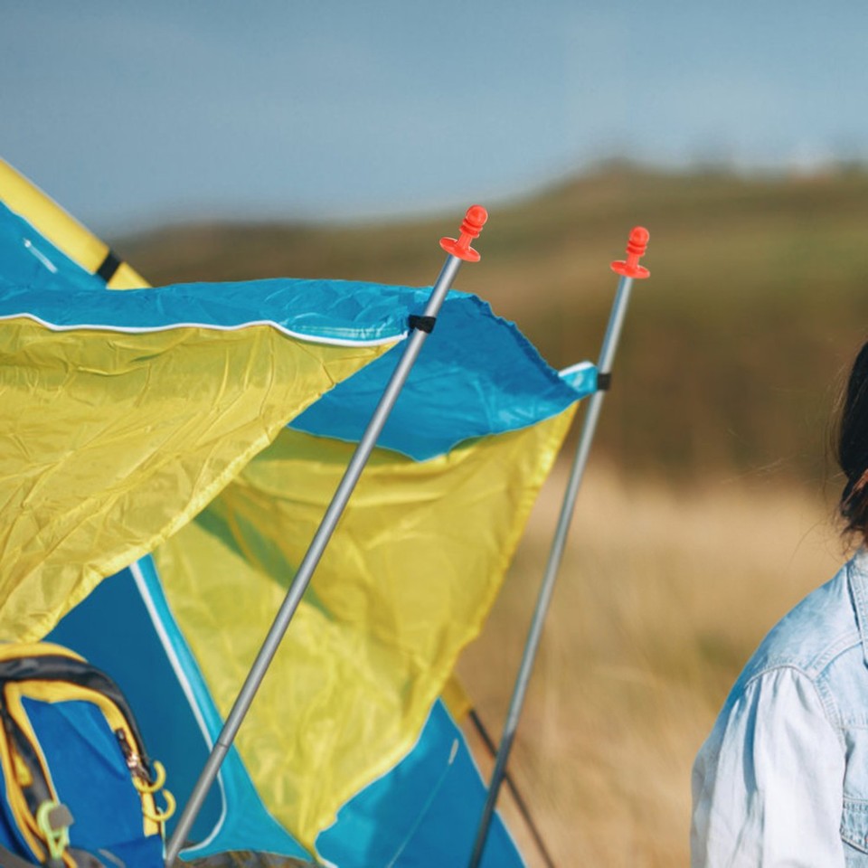 8 Pcs Tent Pole with Hook Connector Lighting Guard Awning Rod Cover ...