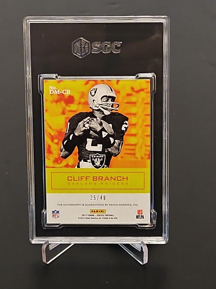 Cliff branch autograph card authenticated.Open raiders graded 10/9.5 | eBay