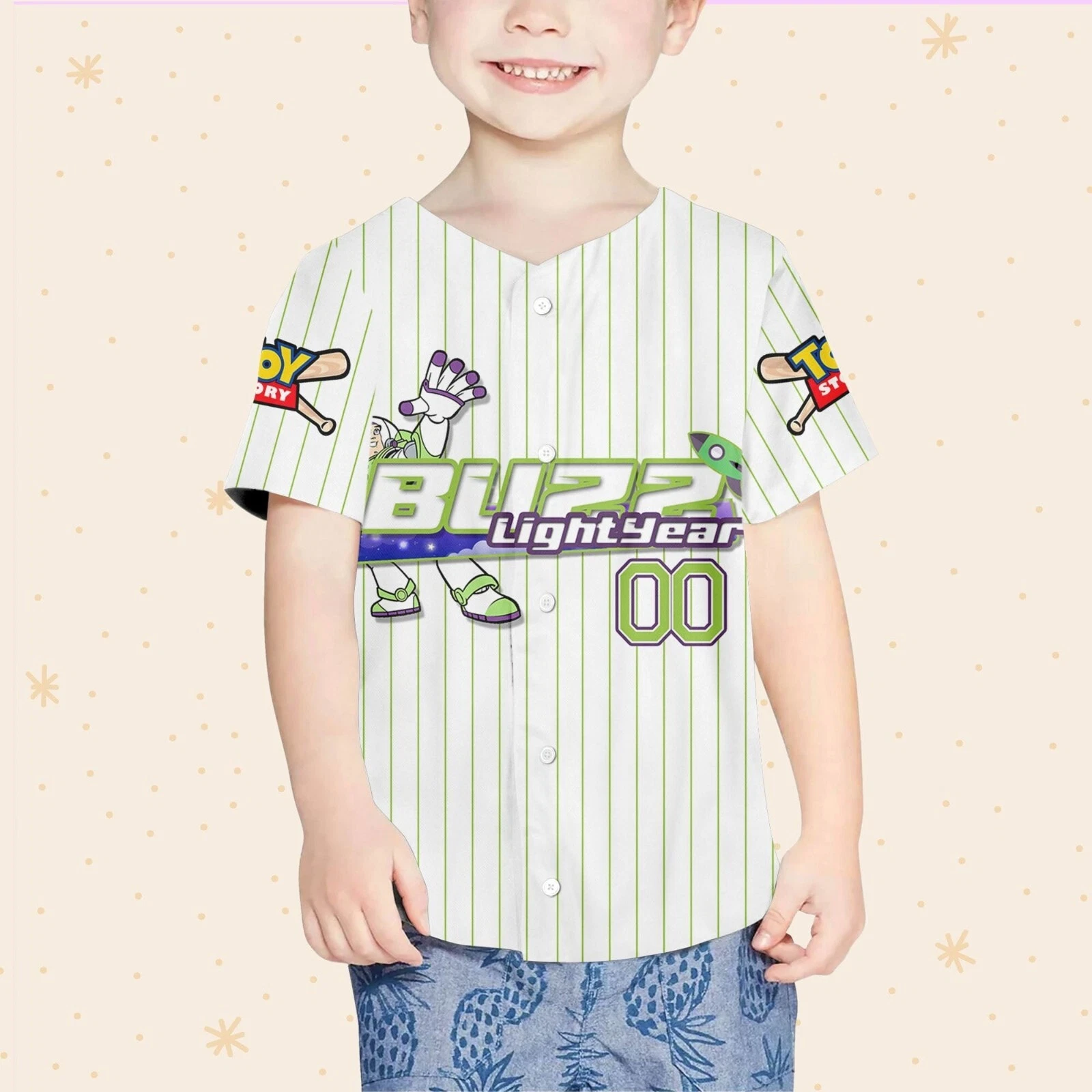 Buzz lightyear Green Running Jersey, Custom Disney Jersey, Baseball ...