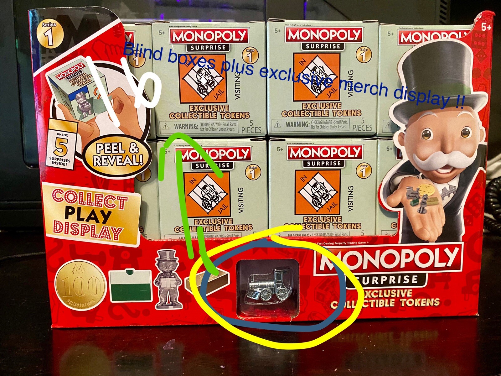 16x Monopoly Surprise Exclusive Collectible Tokens 5 Piece Blind Boxes ...