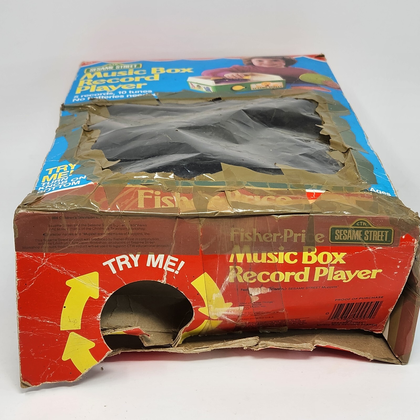 VINTAGE 1984 FISHER PRICE SESAME STREET MUSIC BOX RECORD PLAYER # 995 ...