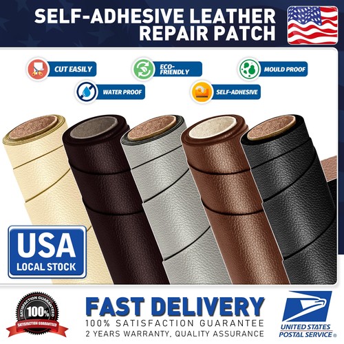 Leather Repair Kit Self-Adhesive Patch Stick on Sofa Handbags Car Seat ...