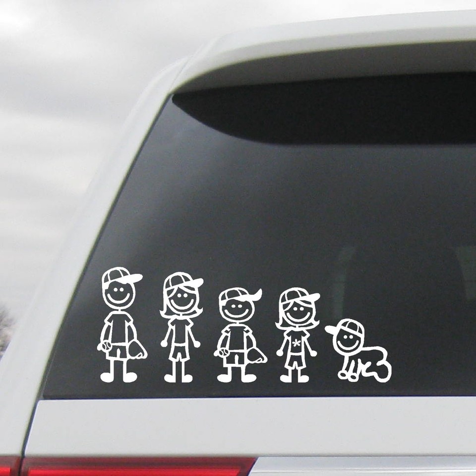 Stick Figure Family Vinyl Decal Sticker Custom Personal Car Window Dad ...