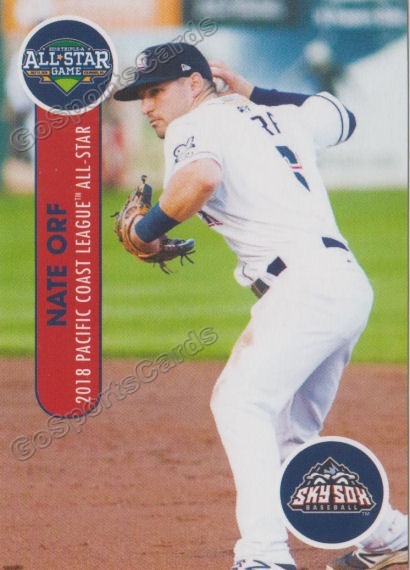 2018 Pacific Coast League All Star Nate Orf RC Rookie Brewers | eBay
