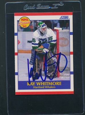 1990/91 Score #402 Kay Whitmore Whalers Signed Auto *D4098 | eBay