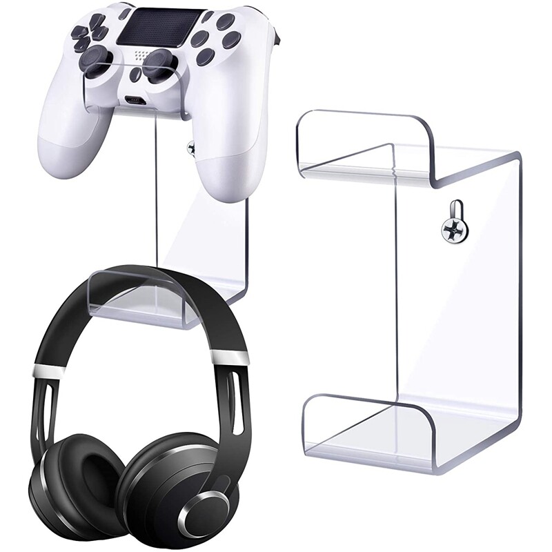 Universal Game Controller Holder Wall Mounted Headset Stand Hanger ...