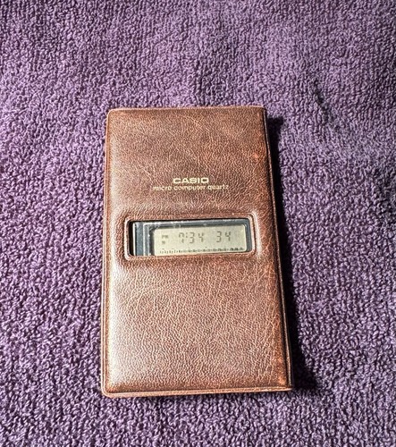 Casio MQ-11 Card Watch With Folding Wallet, Tested Working, Calculator ...