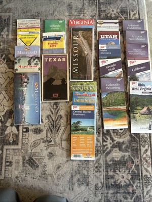 Vintage AAA US Road Maps Lot Of 23 | eBay