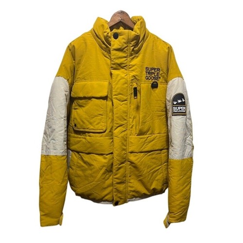 Super Triple Goose jacket snowboard ski winter coat yellow and cream NO ...