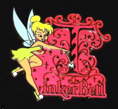 RARE LE 250 Disney Pin Tink Tinker Bell Initial Letter Alphabet T ...