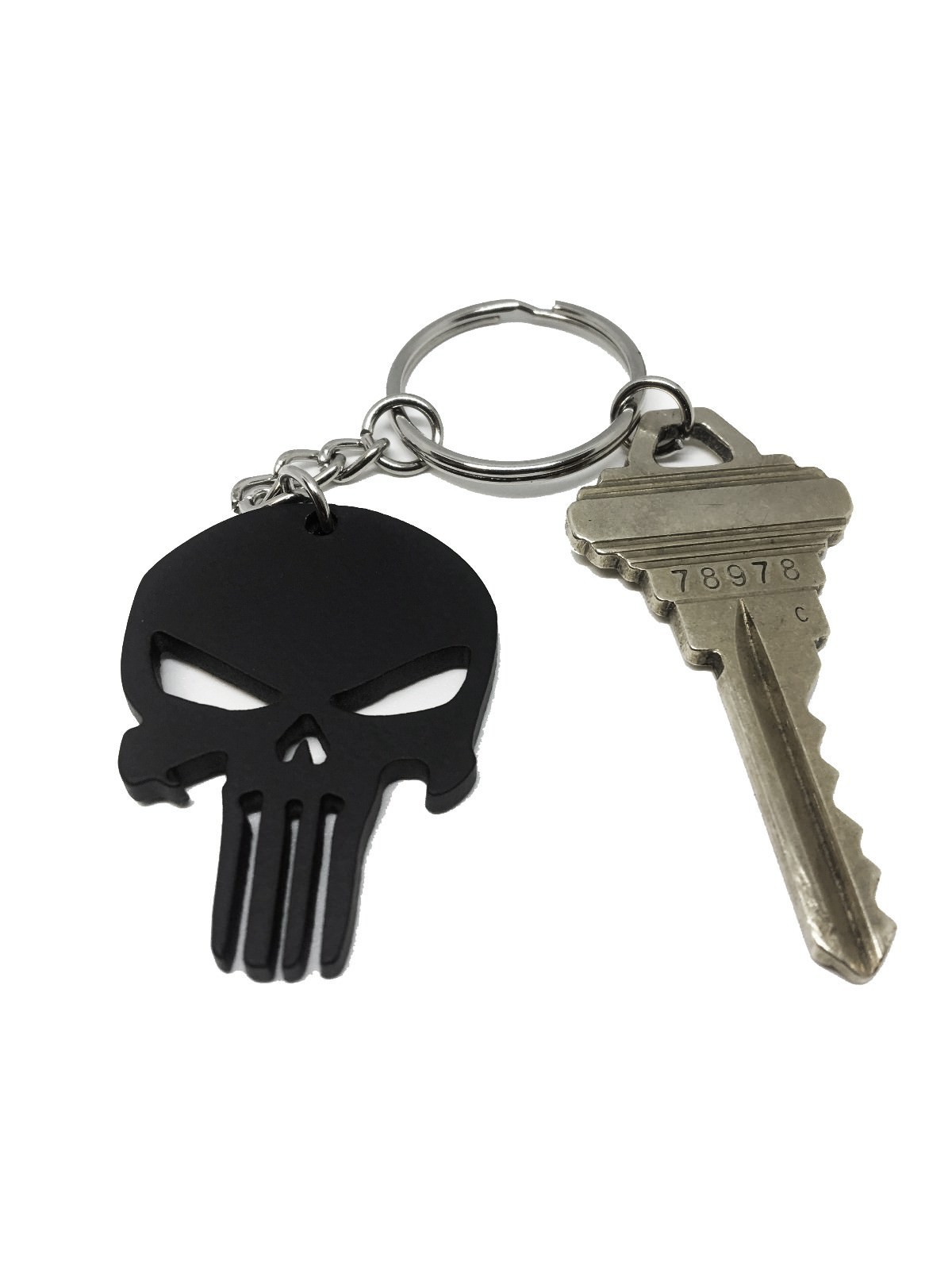 Punisher Skull Key Chain Black Powder Coated | eBay