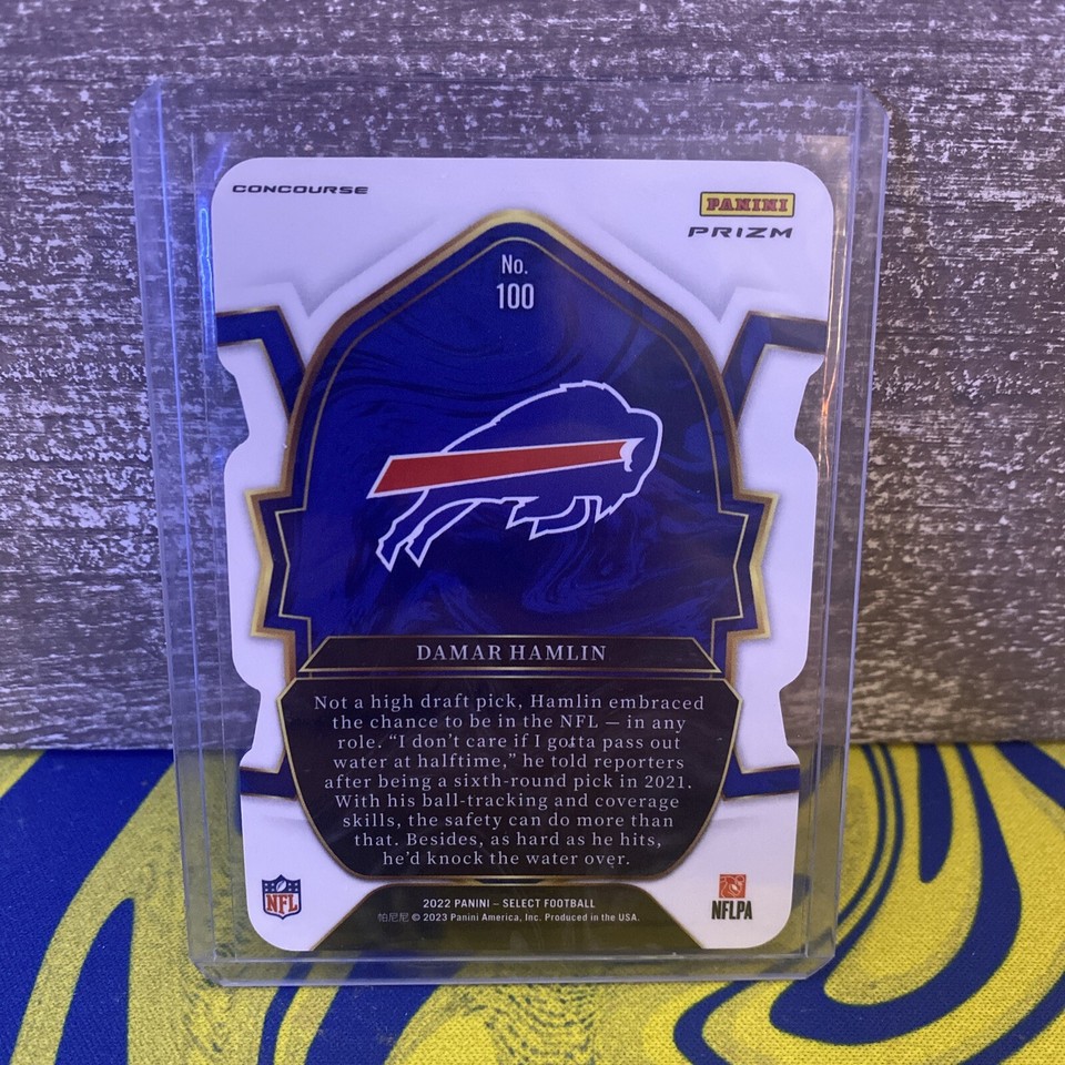 2022 NFL Select No.100 Concourse Prizm Damar Hamlin Red White Blue Die ...