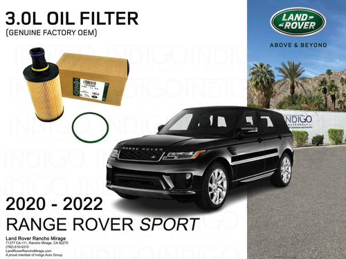 2020-2022 Range Rover Sport FACTORY OEM 3.0L I6 Oil Filter (LR133455 ...