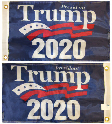 President Trump 2020 Blue Double Sided 150D Woven Poly Nylon 12"x18 ...