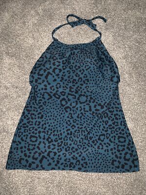 NWOT Womens Kona Sol Leopard Cheetah Print Tankini Swimsuit Top Size XS ...