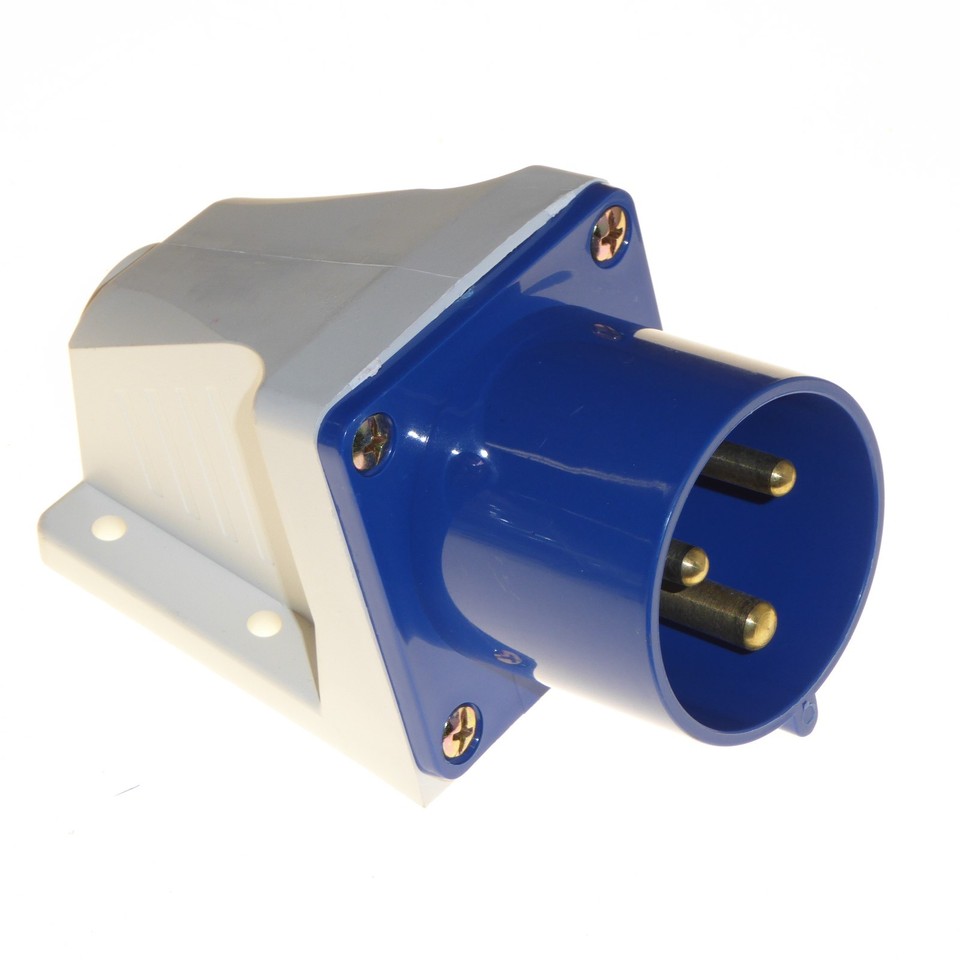 32 Amp Single Phase IP44 230V Blue CEE IEC Commando Plug or Socket 32A ...