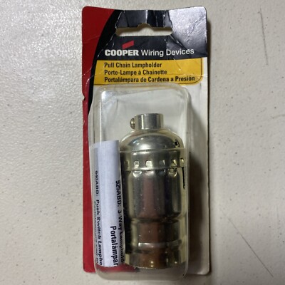 Cooper Pull Chain Light Socket Brass Lampholder Electrolier 1/8" IPS ...