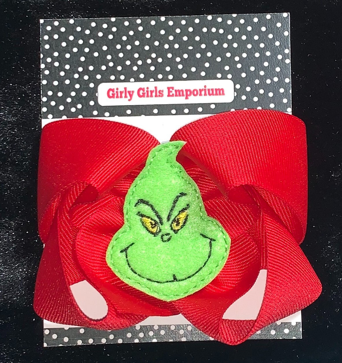 Grinch Hairbow, Grinch Hairclip, Grinch Hair Bow, Grinch Hair Clip ...
