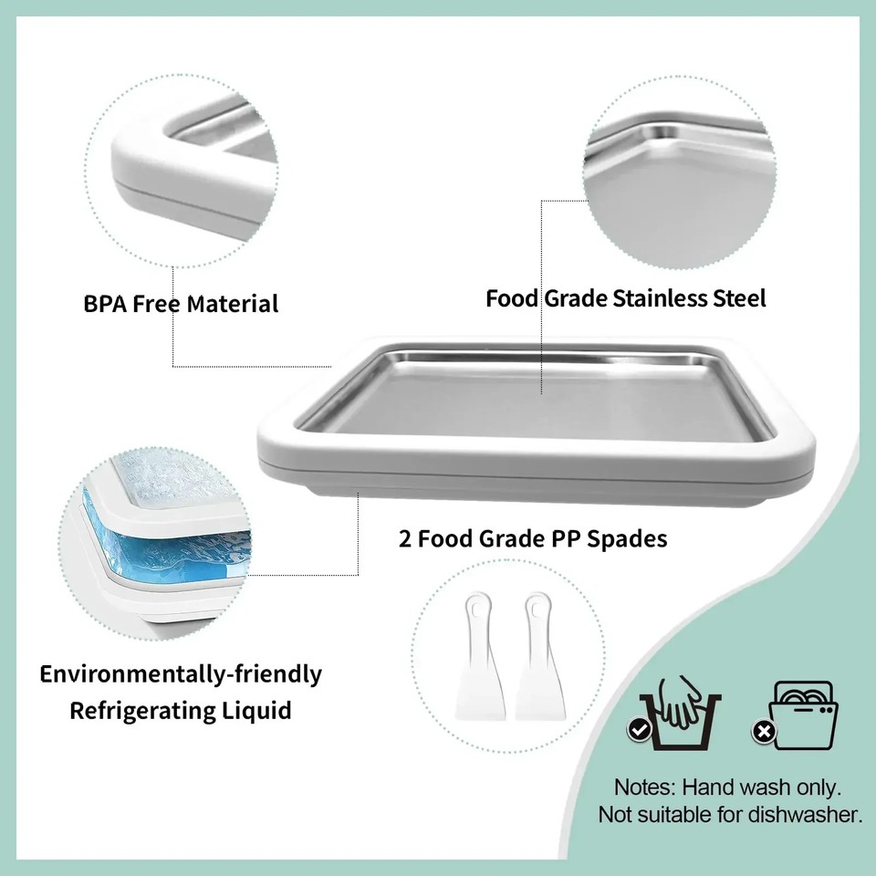 Cookingstuff Multifunctional Rolled Ice Cream Maker Cold Sweet Fried ...