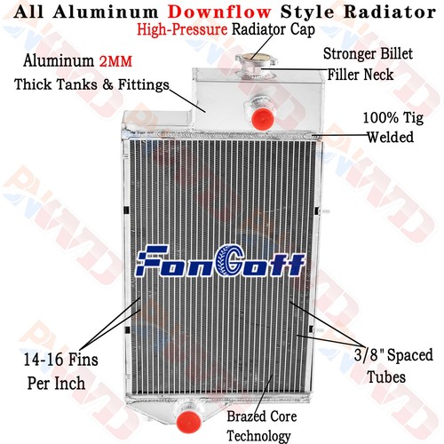 AT28810 4 Row Radiator For John Deere JD400 JD480 1520 2030 2640 Model ...