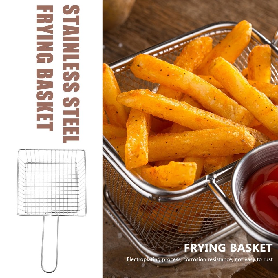 Kitchen Frying Basket Stainless Steel Baskets French Fries Hamburger ...