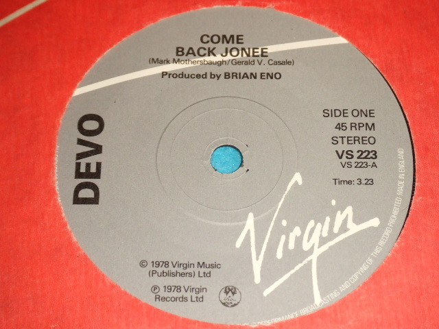 VINYL 7" SINGLE - DEVO - COME BACK JONEE - VS 223 | eBay