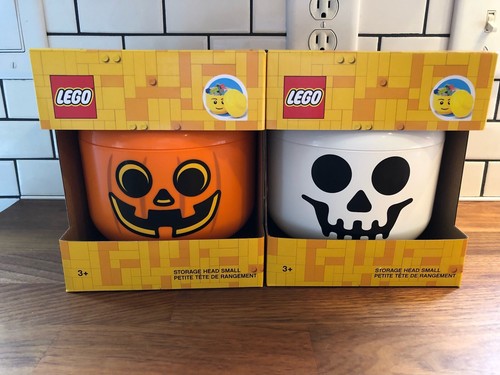 LEGO Pumpkin Skeleton Storage Head Small Size legos Container NEW | eBay